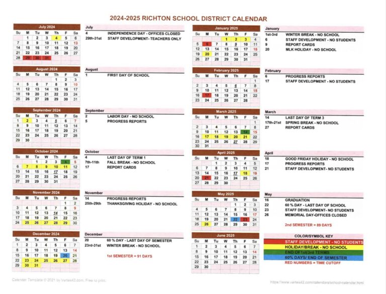 District Calendar – RichtonSchools.com